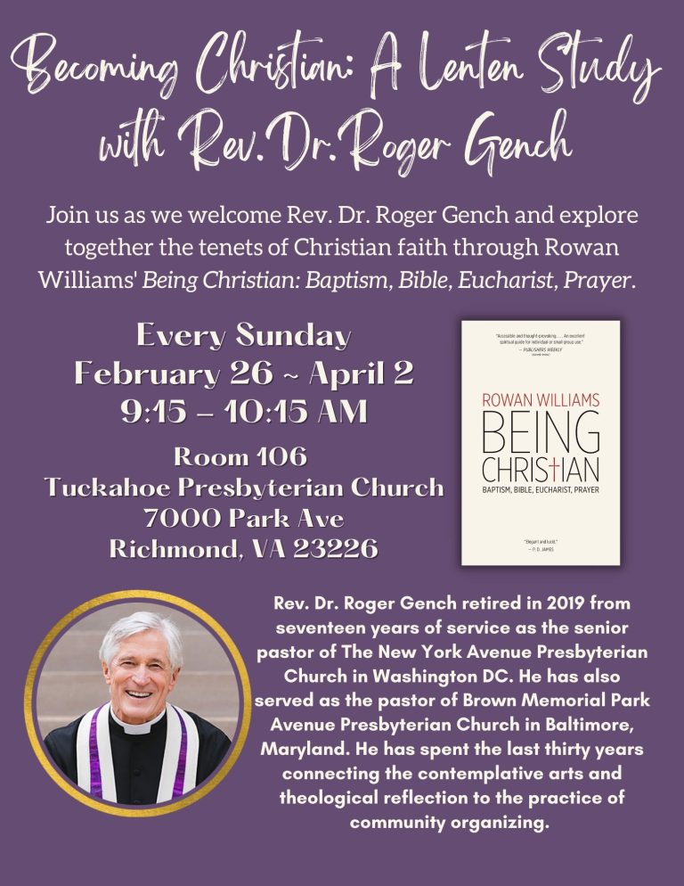 BECOMING CHRISTIAN: A LENTEN STUDY - Tuckahoe Presbyterian Church